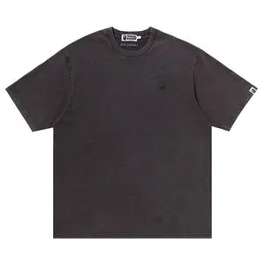A BATHING APE Garment Dyed One Point Relaxed Fit Tee 'charcoal - Grey