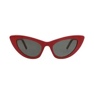 Saint Laurent Cat Eye-frame Recycled Acetate Sunglasses /grey - Red
