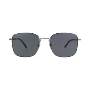 Gucci Square-frame Metal Sunglasses 'ruthenium/black/grey - Silver