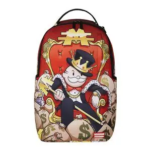 SPRAYGROUND Monopoly Gold Empire Throne Backpack - Multicolor