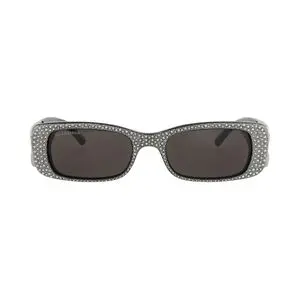 Balenciaga Square-frame Recycled Acetate Sunglasses /silver/grey - Black
