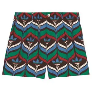 Gucci X Adidas Trefoil Print Shorts /green - Brown