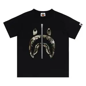 A BATHING APE Hybrid Camo Shark Tee /olive - Black