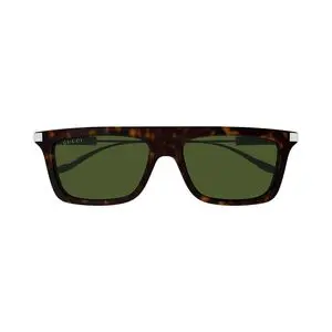 Gucci Square Sunglasses 'havana/silver/green - Brown