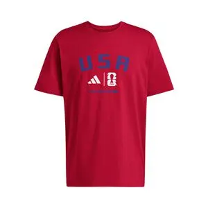 Adidas Fifa World Cup 26 Qualifier Tee Usa 'team Power /soccr-usa-sul - Red