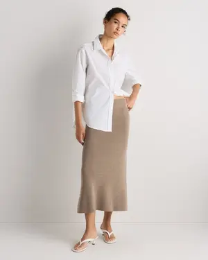 Quince Australian Merino Wool Midi Skirt