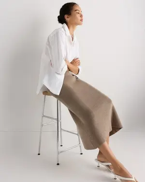 Quince Australian Merino Wool Midi Skirt