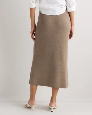 Quince Australian Merino Wool Midi Skirt