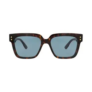 Gucci Square-frame Acetate Sunglasses 'havana/light Blue - Brown