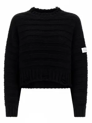 MAISON MARGIELA Maglia Cropped - Black