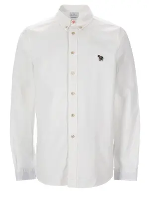 Paul Smith Camicia Con Patch Zebra - White