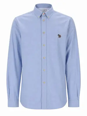 Paul Smith Camicia Con Patch Zebra - Blue