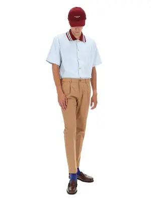 Drole De Monsieur Camicia Monogram In Cotone
