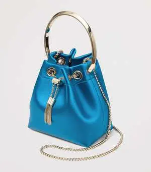 JIMMY CHOO Satin Bon Bon Top-handle Bag