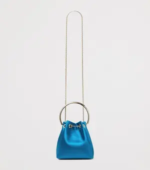 JIMMY CHOO Satin Bon Bon Top-handle Bag