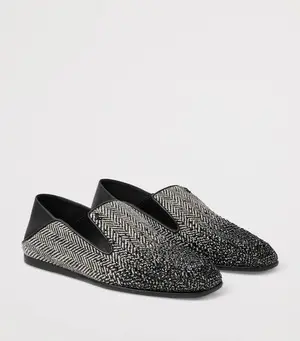 JIMMY CHOO Eliot Crystal-embellished Slippers