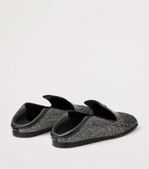 JIMMY CHOO Eliot Crystal-embellished Slippers
