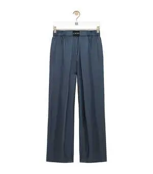Loewe Silk-blend Logo Waistband Trousers