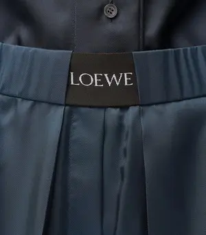 Loewe Silk-blend Logo Waistband Trousers