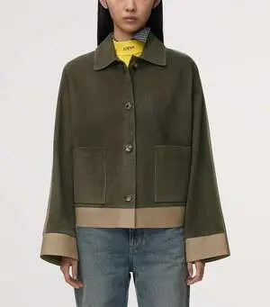Loewe Suede And Leather Panelled Jacket