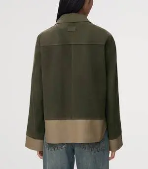 Loewe Suede And Leather Panelled Jacket