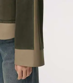 Loewe Suede And Leather Panelled Jacket