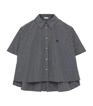 Loewe Check Trapeze Short-sleeve Shirt - Black