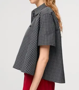 Loewe Check Trapeze Short-sleeve Shirt