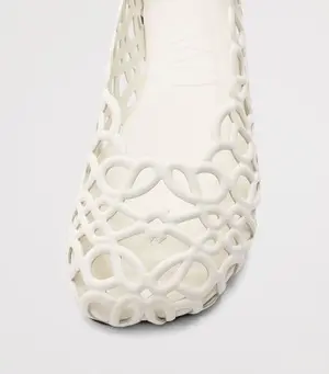 Loewe Leather Petal Anagram Ballet Flats