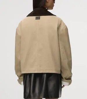 Loewe Cotton-suede Cropped Parka
