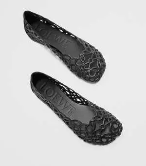 Loewe Leather Petal Anagram Ballet Flats