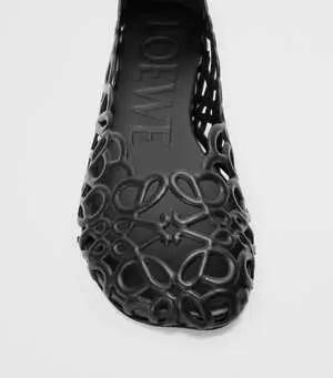 Loewe Leather Petal Anagram Ballet Flats