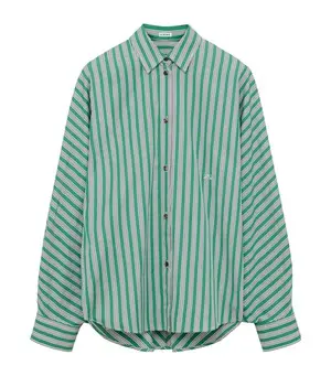 Loewe Oversized Stripe Shirt - Green