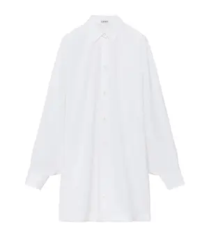 Loewe Stretch-cotton Midi Shirt Dress - White