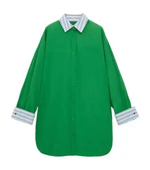 Loewe Layered Mini Shirt Dress - Green