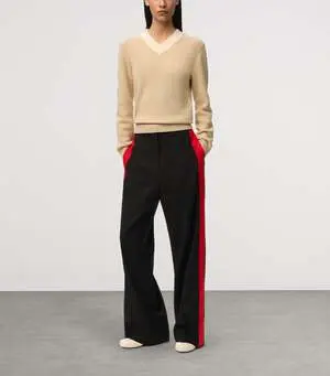 Loewe Cotton-wool V-neck Sweater