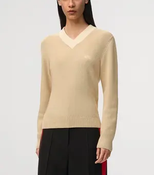 Loewe Cotton-wool V-neck Sweater