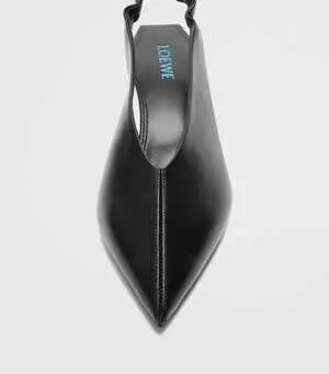 Loewe Lambskin Origami Cubic Slingback Pumps 45