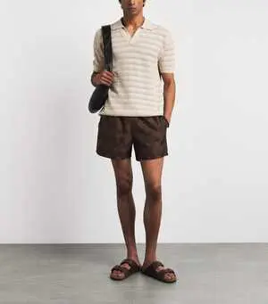 Frescobol Carioca Printed Rio Swim Shorts - Brown
