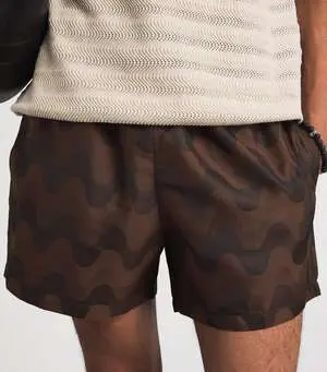Frescobol Carioca Printed Rio Swim Shorts - Brown