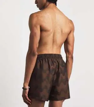 Frescobol Carioca Printed Rio Swim Shorts - Brown