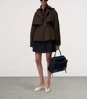 Loewe Cotton Belted Short Trench Coat