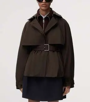 Loewe Cotton Belted Short Trench Coat