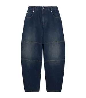 Loewe Mid-rise Barrel-leg Jeans - Navy