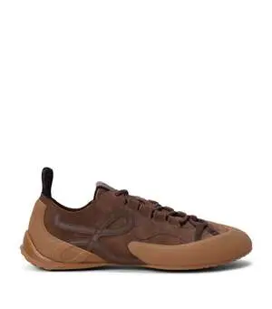 Loewe Suede Grip Sneakers - Beige