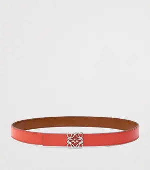 Loewe Leather Reversible Anagram Bombé Belt