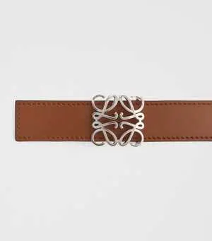 Loewe Leather Reversible Anagram Bombé Belt