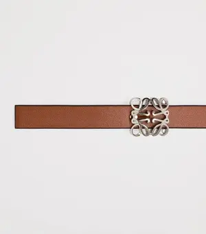 Loewe Leather Reversible Anagram Bombé Belt