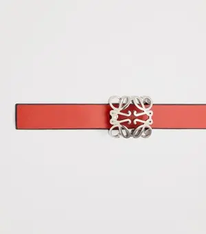 Loewe Leather Reversible Anagram Bombé Belt