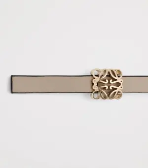 Loewe Leather Reversible Anagram Bombé Belt